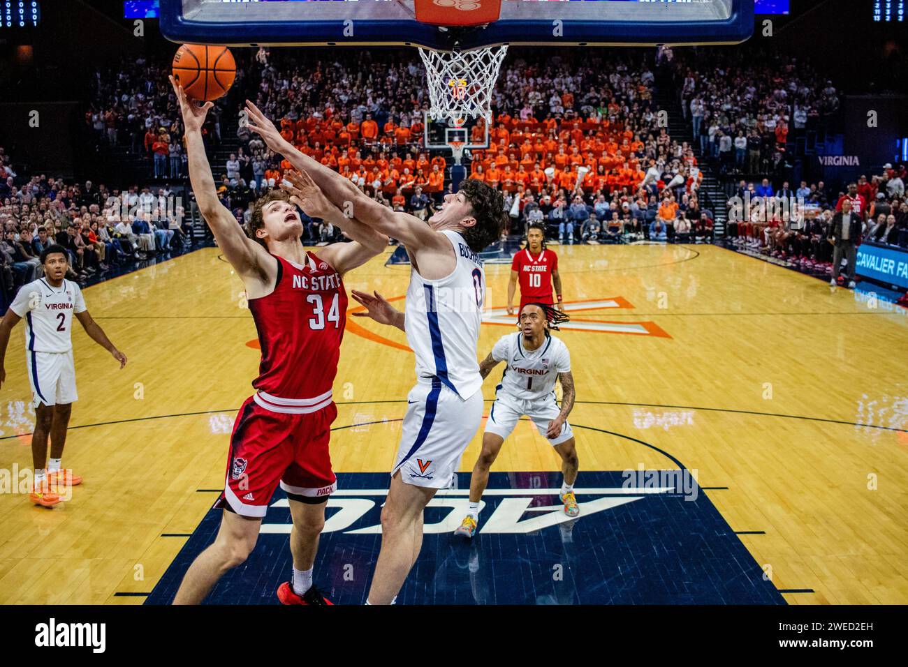 January 24, 2024: NC State Wolfpack forward Ben Middlebrooks (34 ...