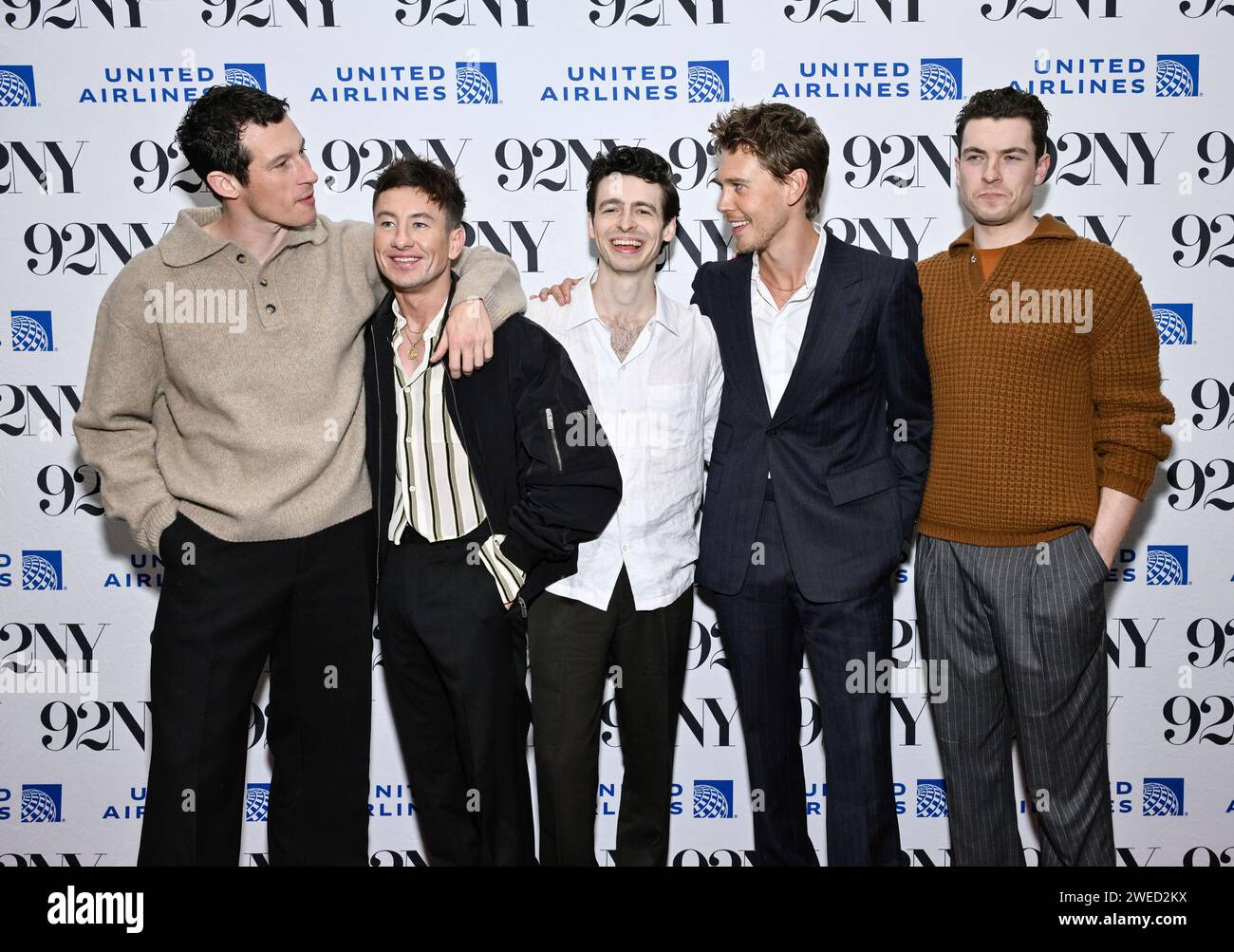 Callum Turner, from left, Barry Keoghan, Anthony Boyle, Austin Butler ...