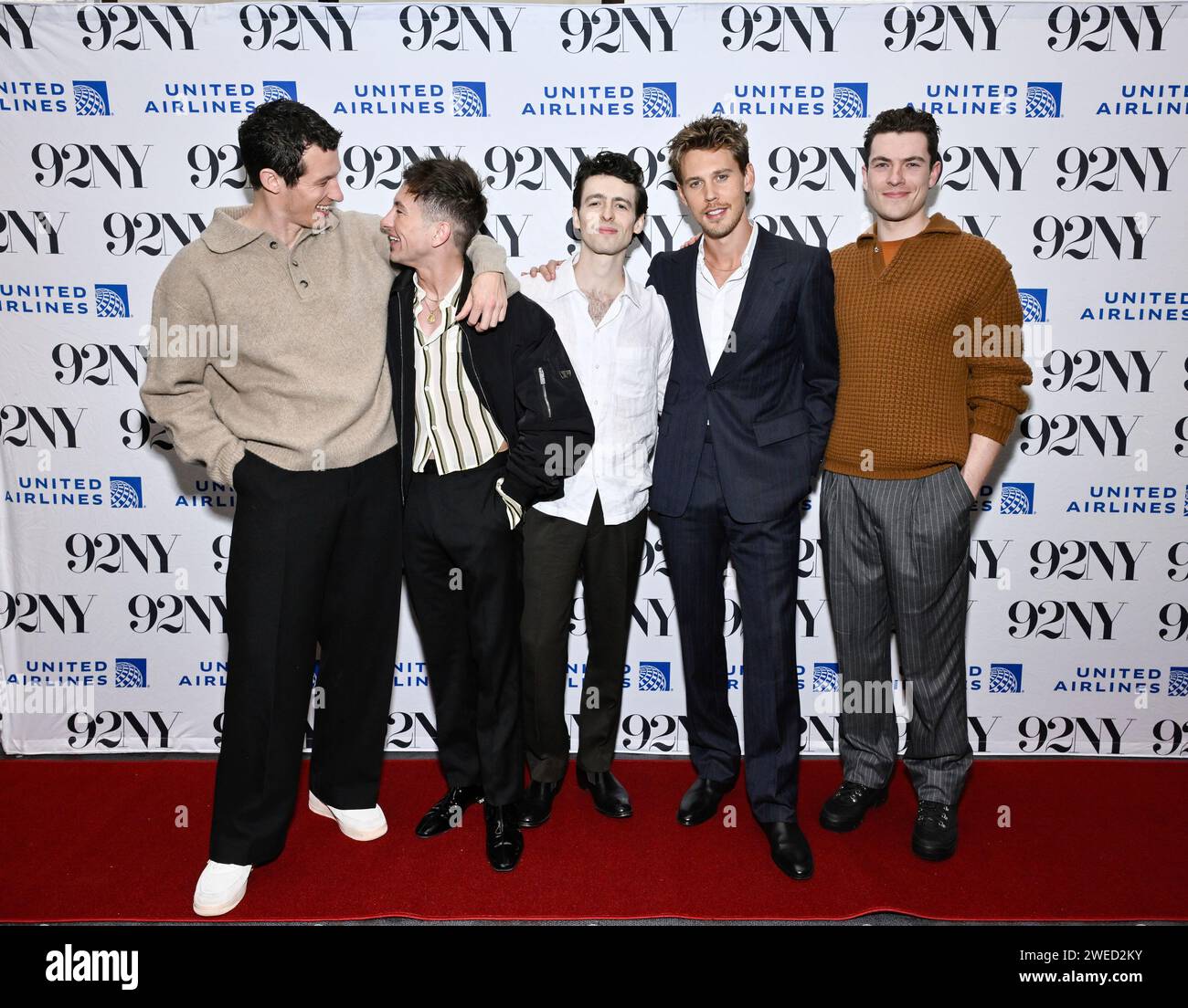 Callum Turner, from left, Barry Keoghan, Anthony Boyle, Austin Butler ...