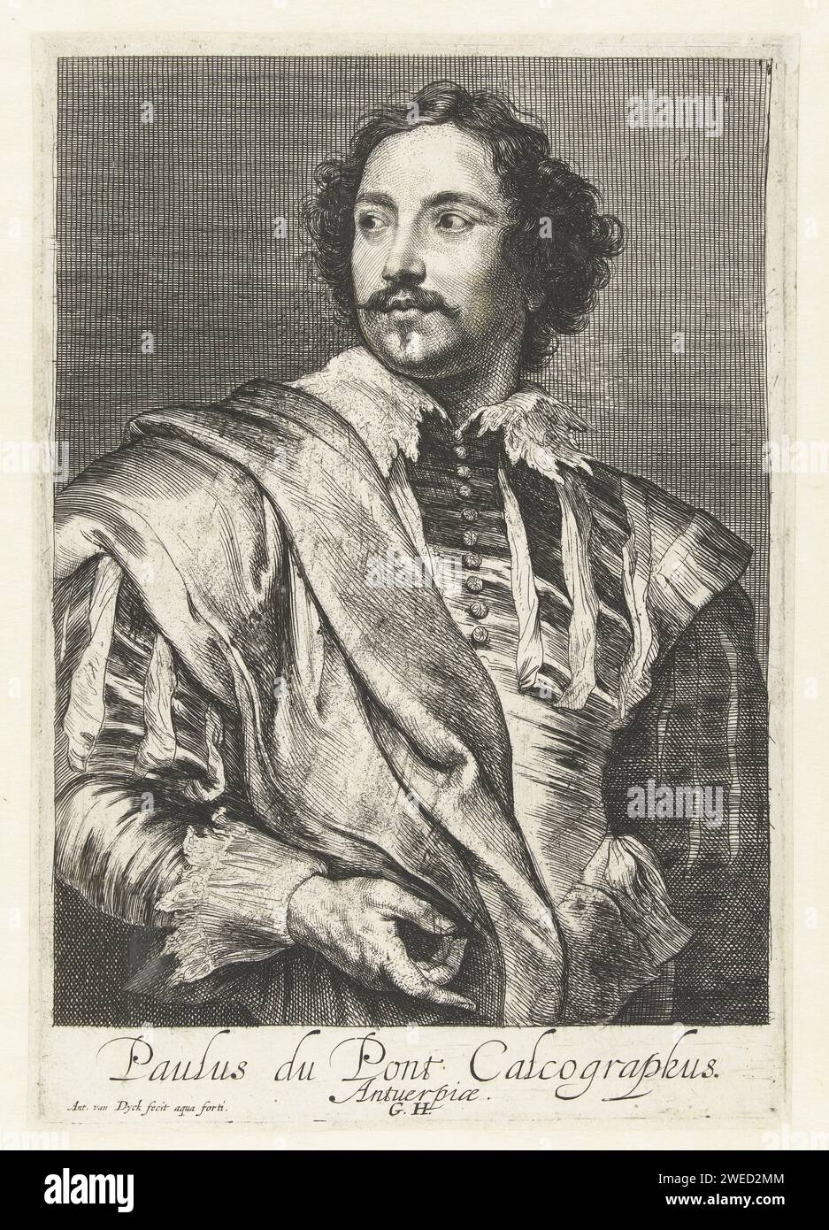 Portrait of Paulus Pontius, Anthony Van Dyck, 1645 - 1646 print Portret ...