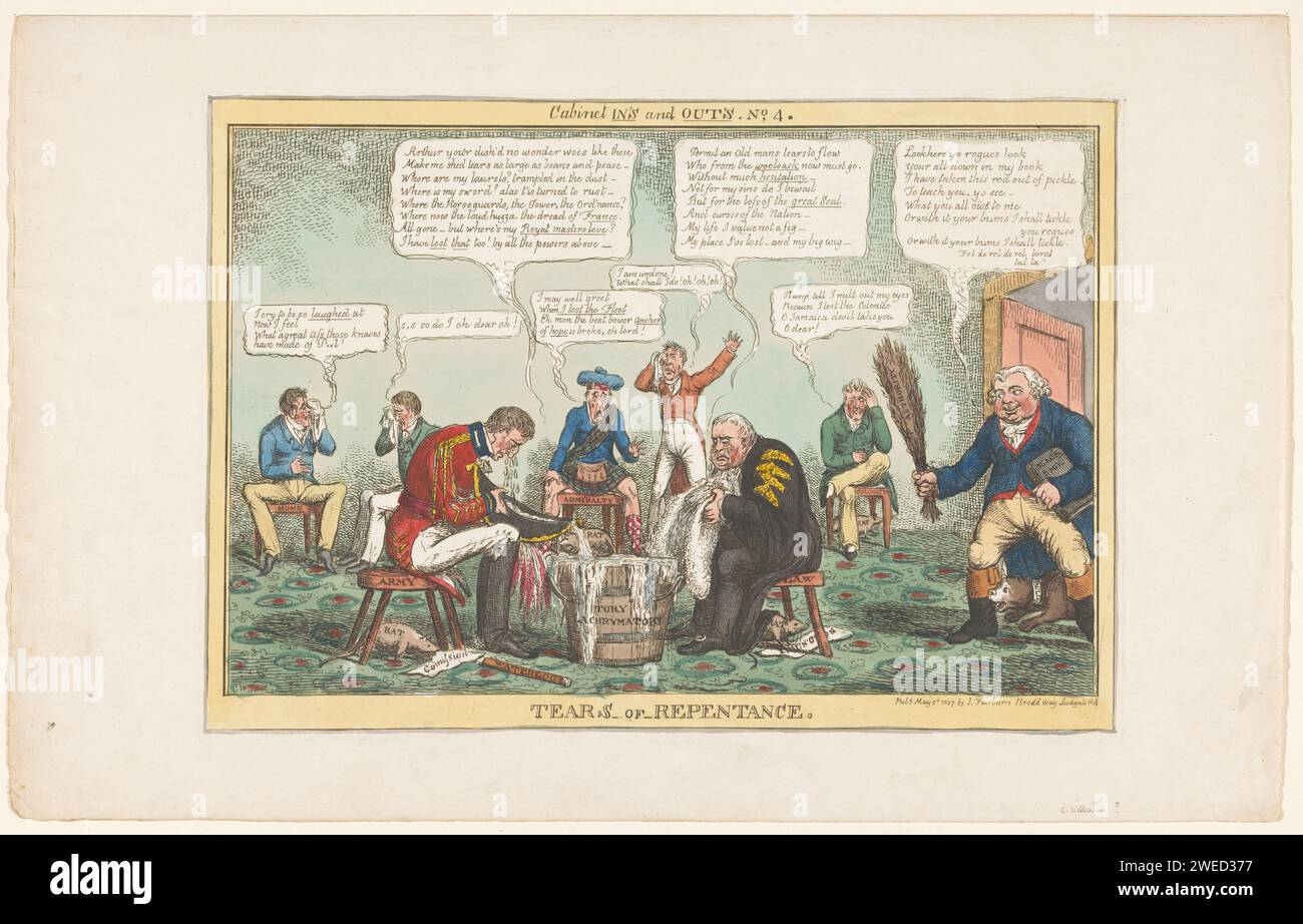 Tears of penance, Charles Williams, 1827 Cartoon on the Duke of ...