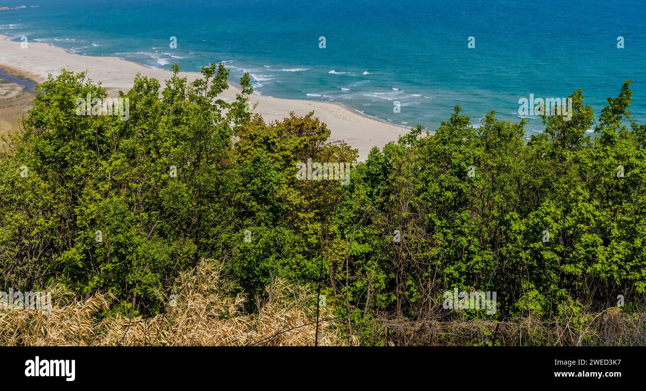 Landscape of Korean DMZ from observation tower at Goseong, South Korea ...