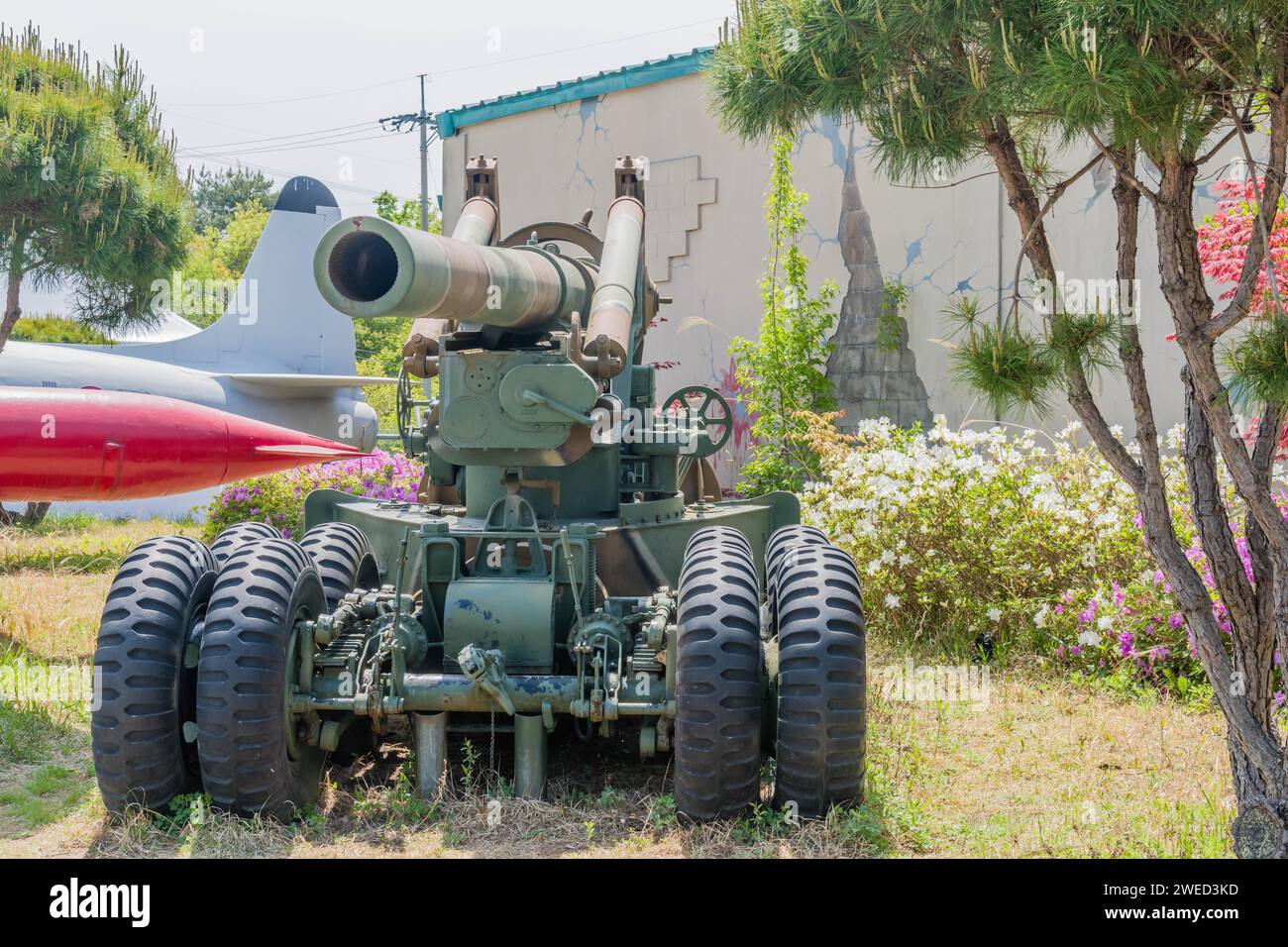 Eight inch antitank gun on display at Unification Observation Tower in ...