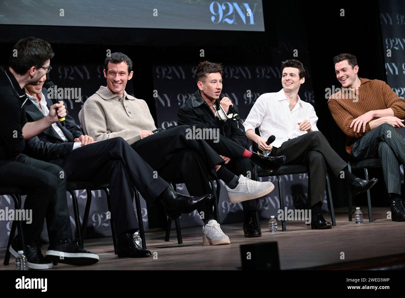 Callum Turner, from left, Barry Keoghan, Anthony Boyle and Nate Mann ...