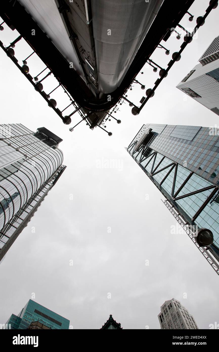 Skyscraper Ant's-eye view Architecture Manhattan New York USA Stock ...