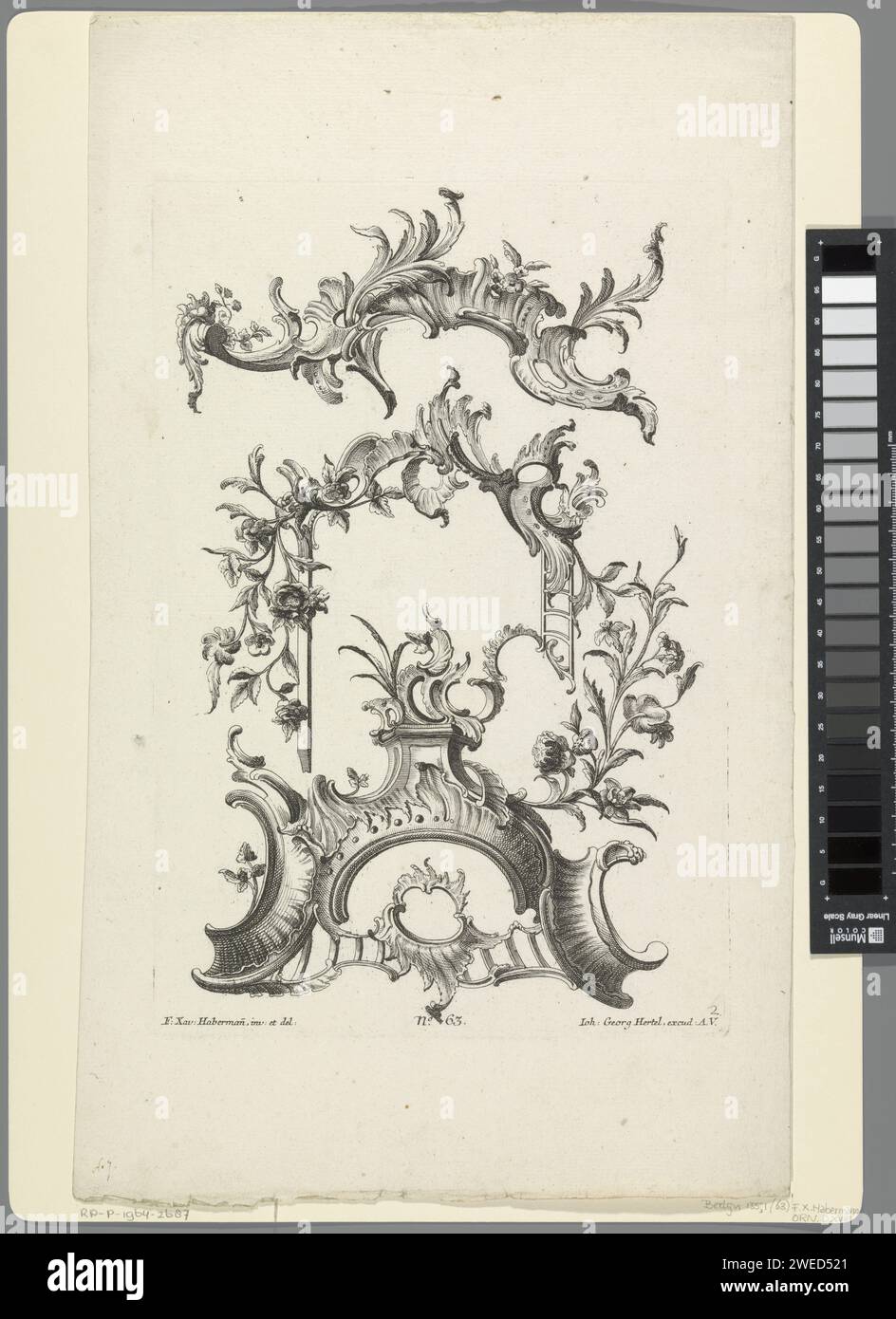 Rocaille Omlijstingen, Anonymous, after Franz Xaver Habermann, 1731 ...