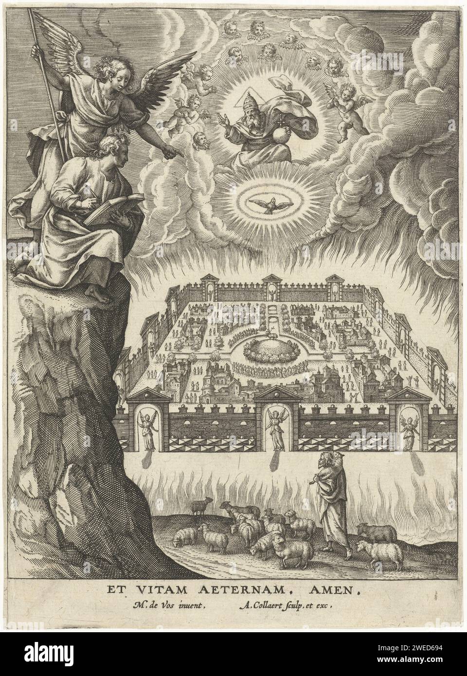 John sees the new Jerusalem: Eternal Life, Adriaen Collaert, After ...