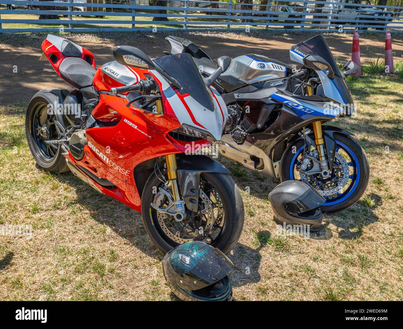 Ducati Corse Panigale R 1199 at a car show at the Glen Innes Showground ...
