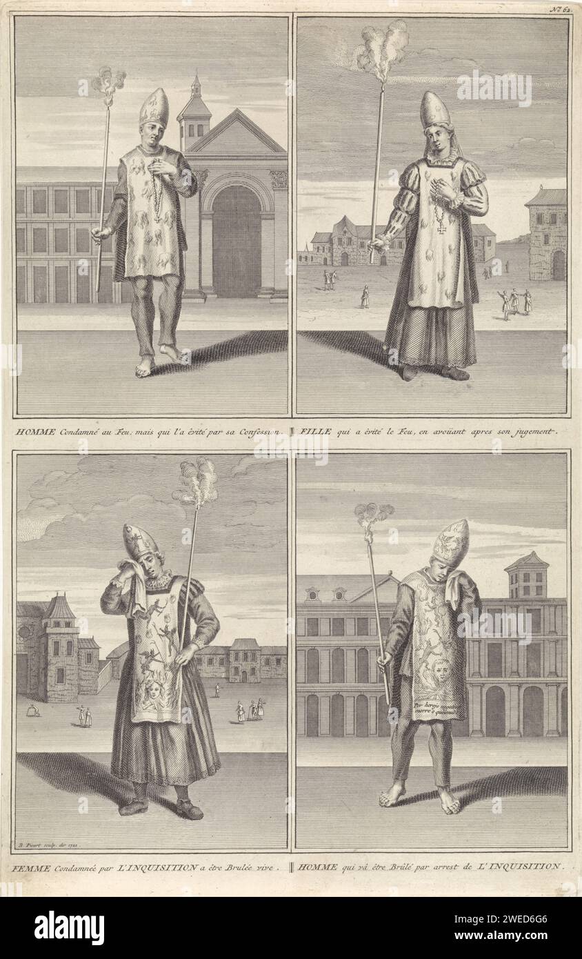 Four convicts of the Inquisition, Bernard Picart (workshop of), After ...