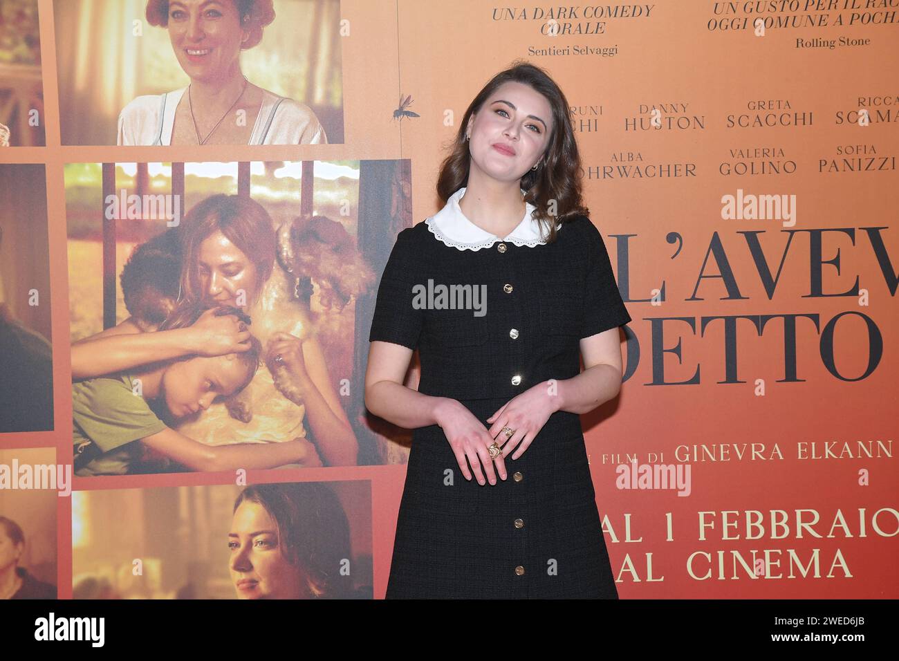 Rome, Italy. 24th Jan, 2024. Rome, Cinema Barberini Premiere of the ...