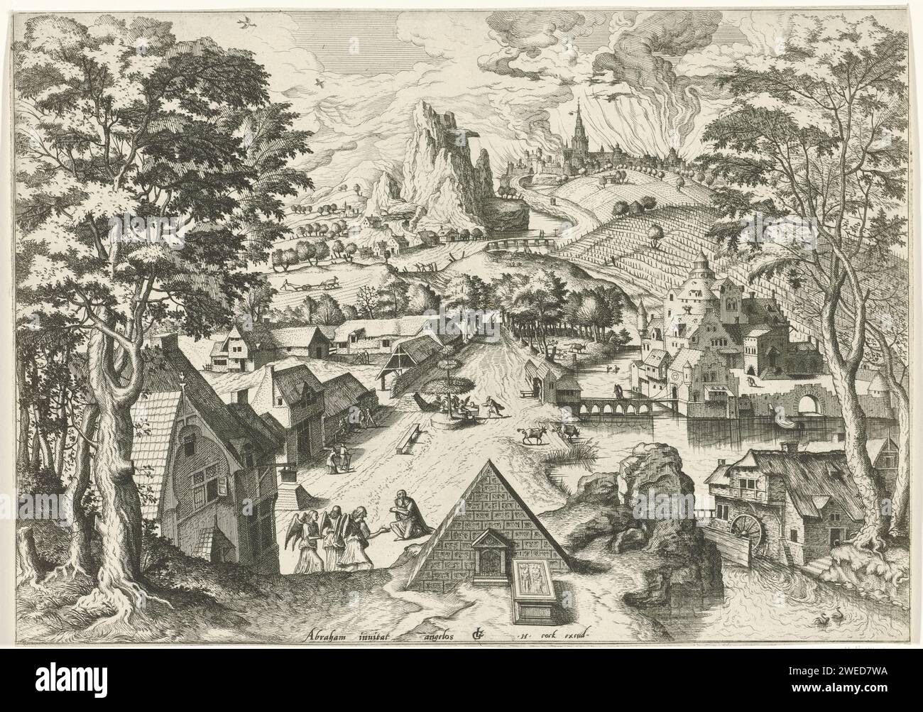 Abraham entertaining three angels hi-res stock photography and images ...