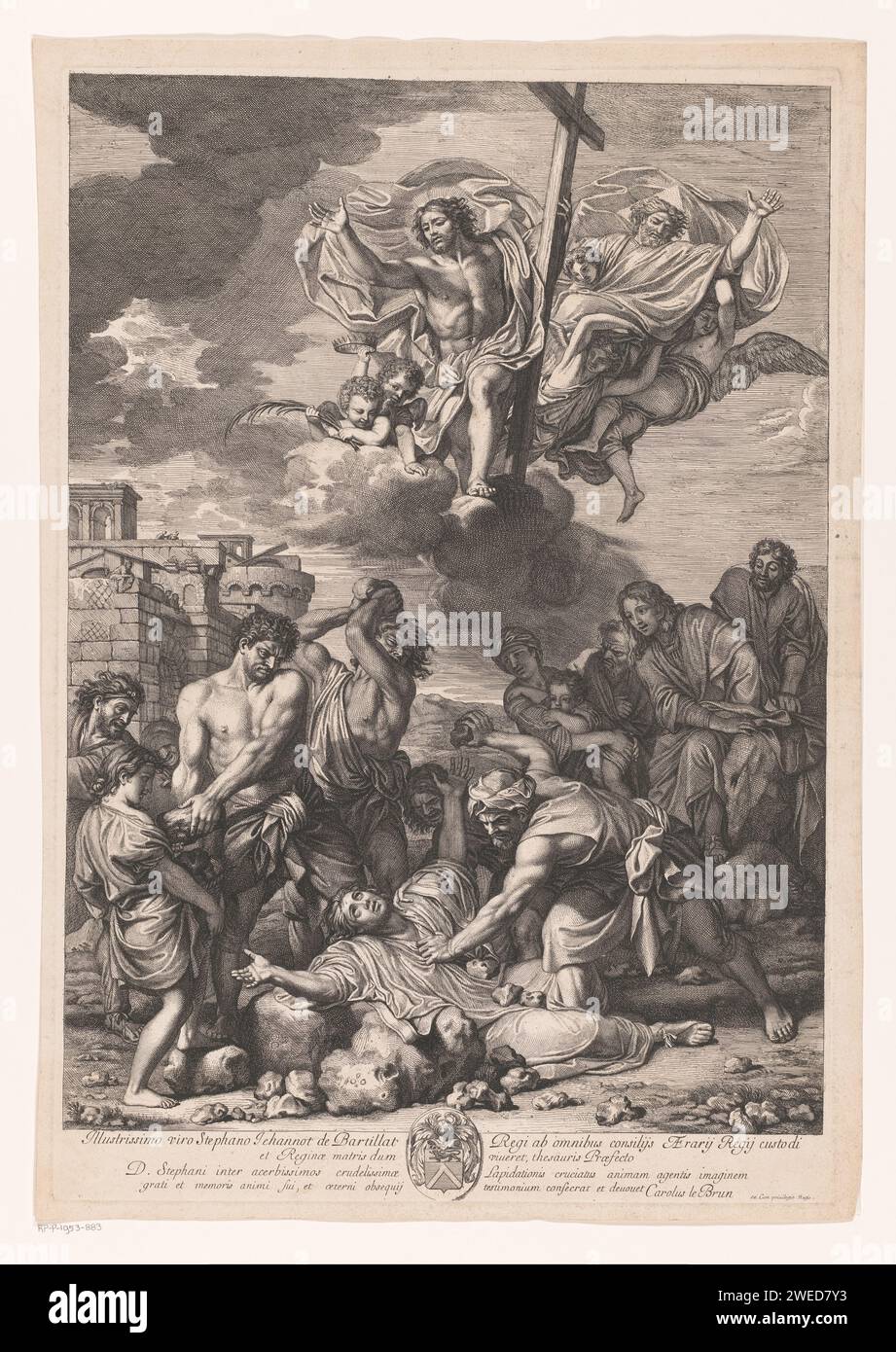 Stoning of Saint Stephanus, Etienne Picart, After Charles Le Brun, 1651 ...