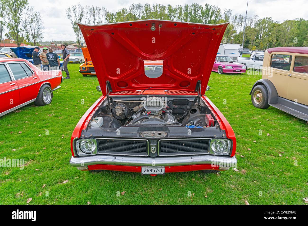 1968 Holden Monaro HK 253 V8 Trimatic Coupe in red at a car show at ...