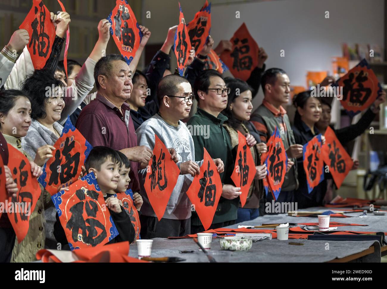 **CHINESE MAINLAND, HONG KONG, MACAU AND TAIWAN OUT** Calligraphers ...