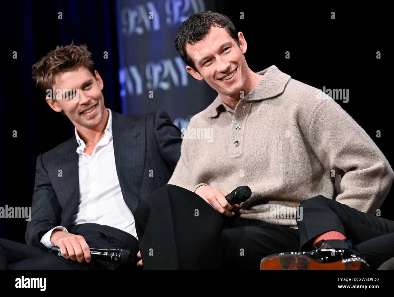 Austin Butler, left, and Callum Turner from the Apple TV+ series ...