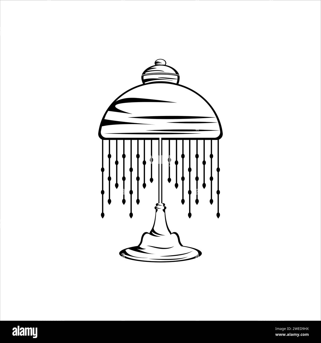 Graphic vector illustration of elegant logo design for decorative lamps ...