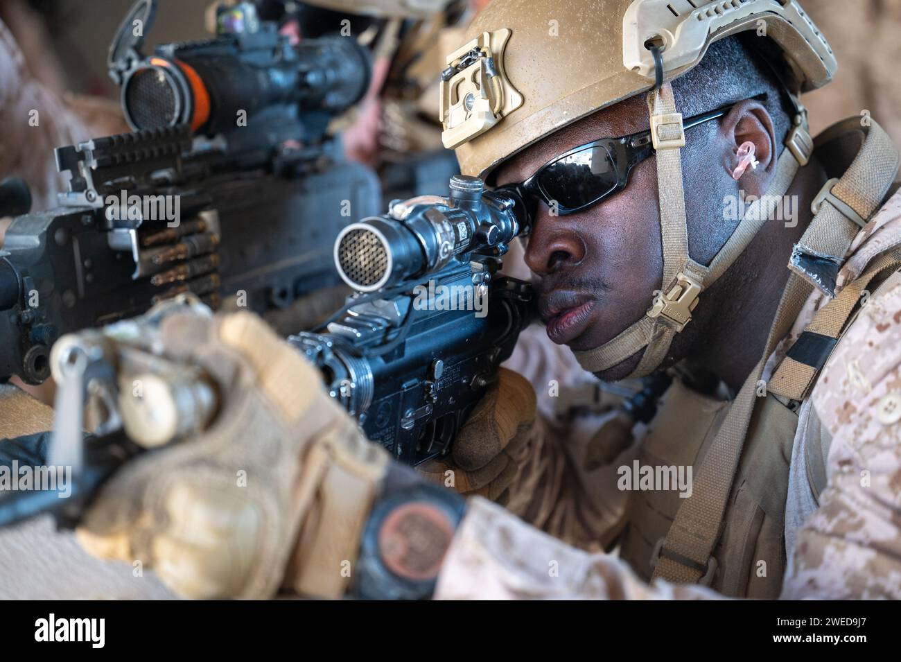 Bahrain. 10th Jan, 2024. Marines participate in room-clearing training ...