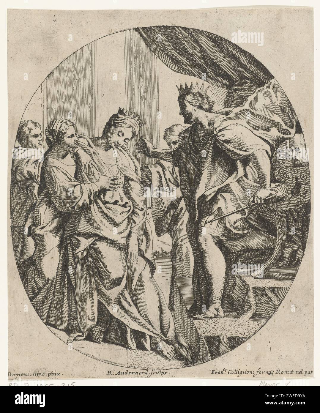 Esther for Ahasveros, Robert van Audenaerd, after Domenichino, 1685 ...