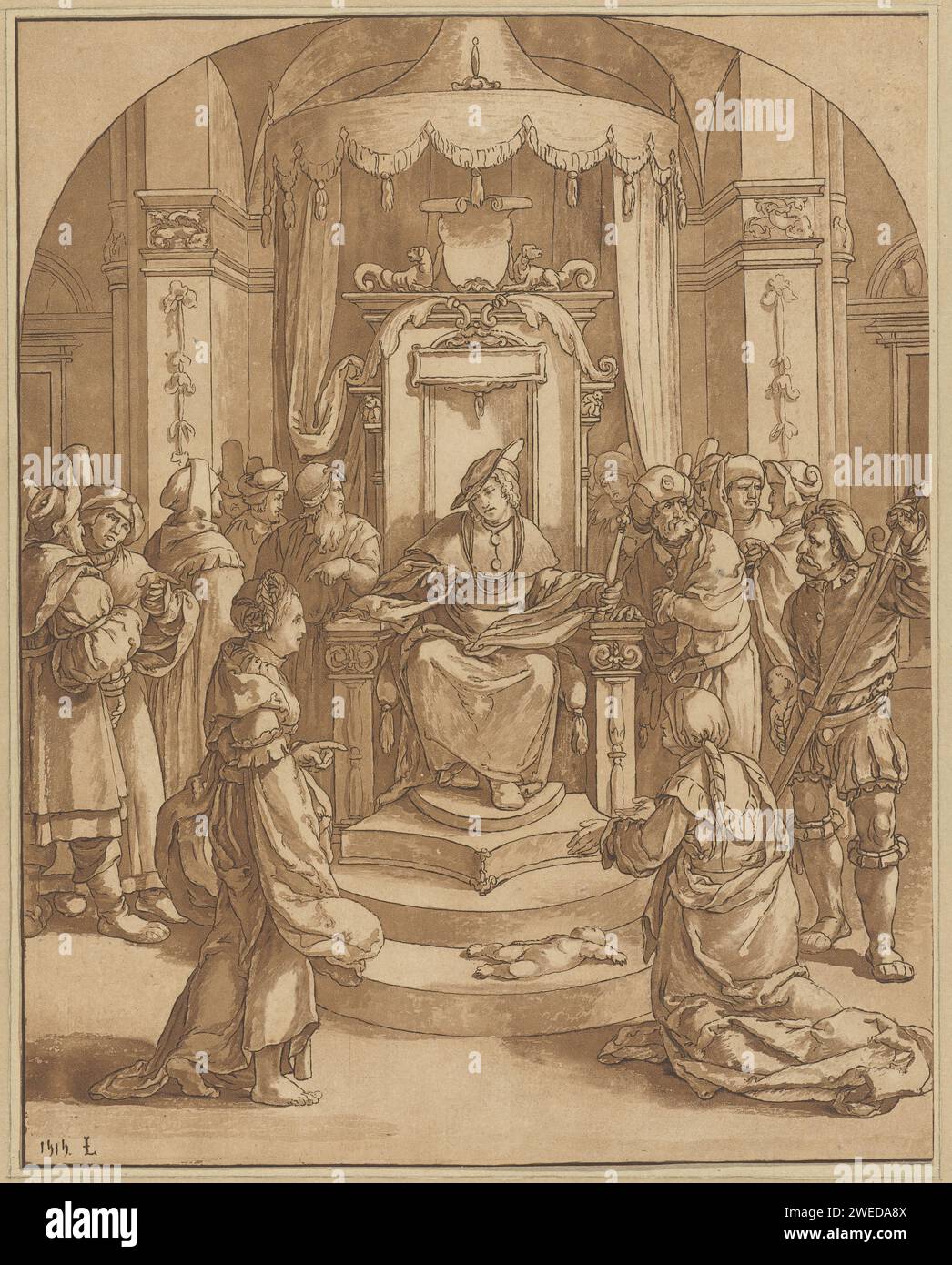 Judgment of Solomo, Cornelis Ploos van Amstel, after Lucas van Leyden ...