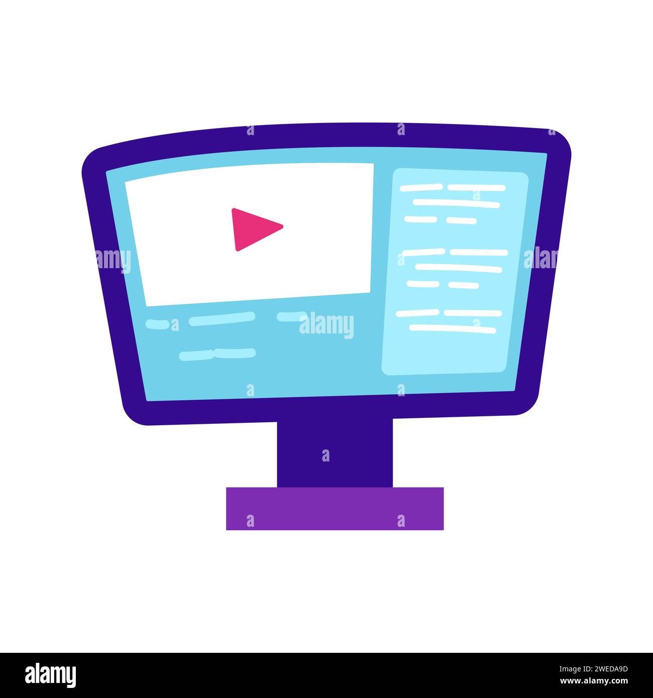 Monitor icon sign in Cut Out Stock Images & Pictures - Alamy