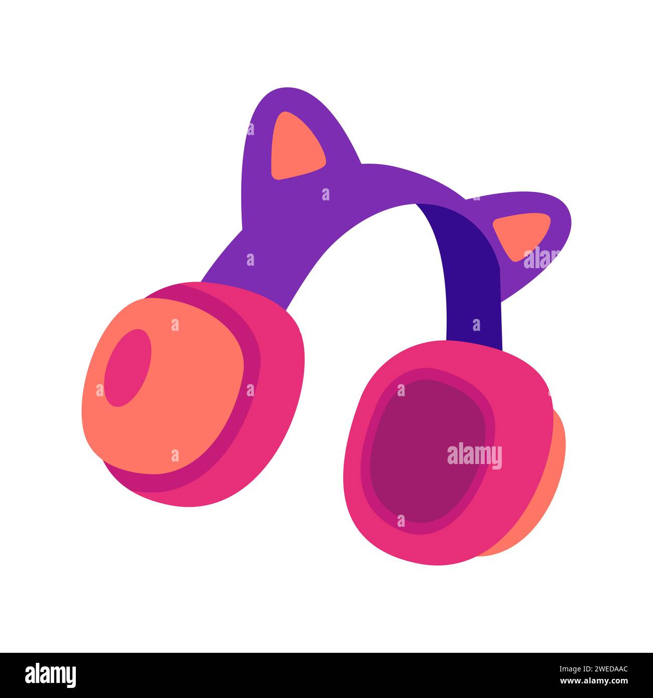 Headphone icon in flat Stock Vector Images - Alamy