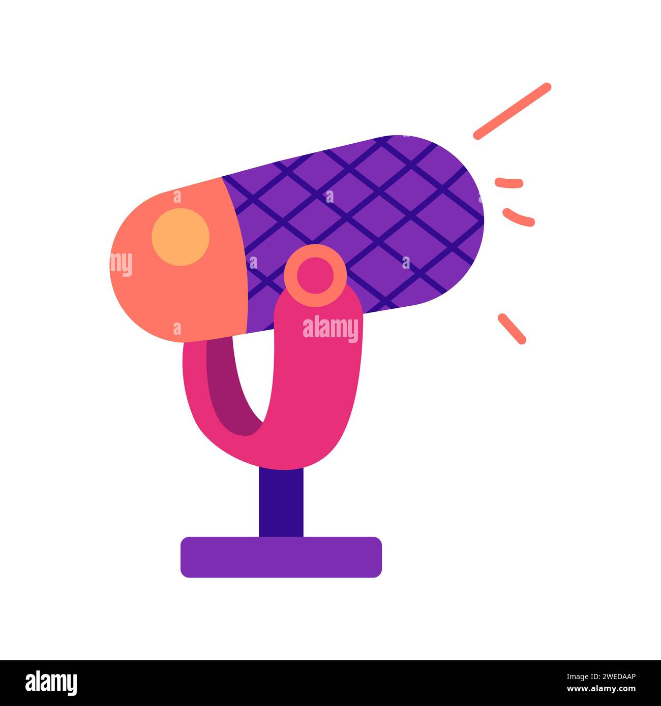 microphone icon element vector illustration in flat style Stock Vector ...