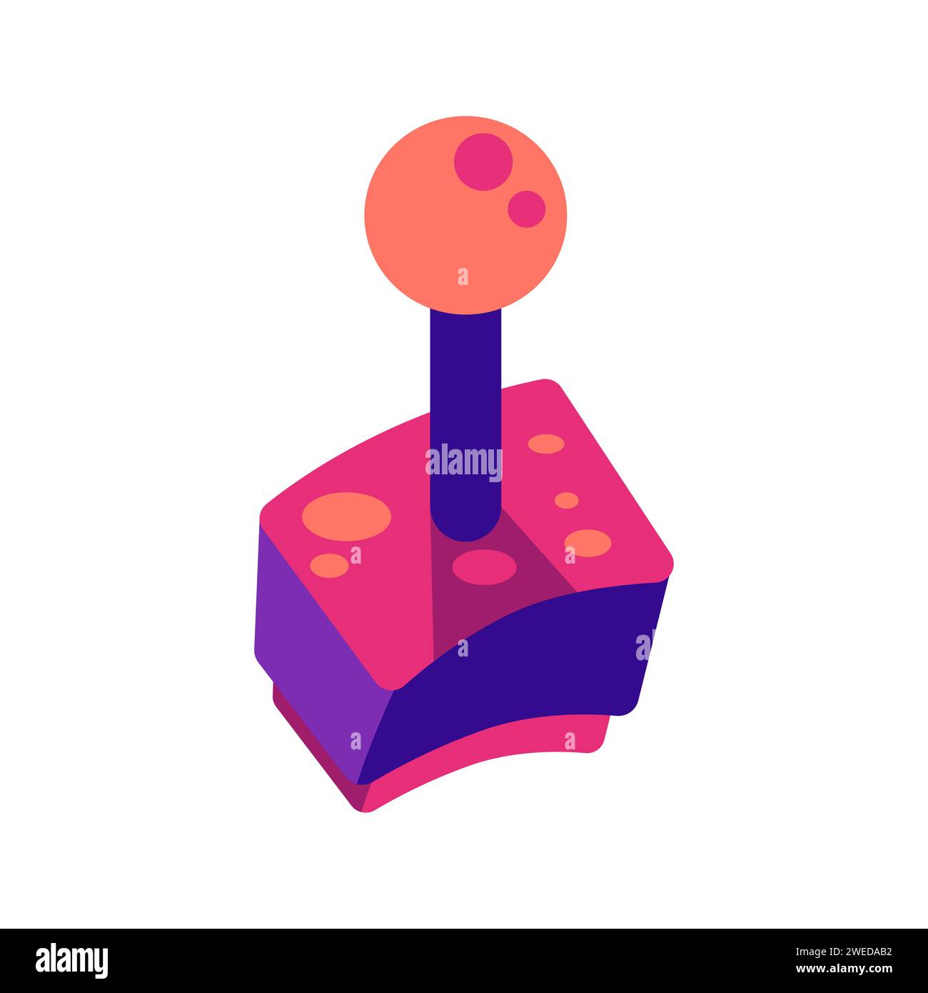 Cartoon joystick controller retro game hi-res stock photography and ...