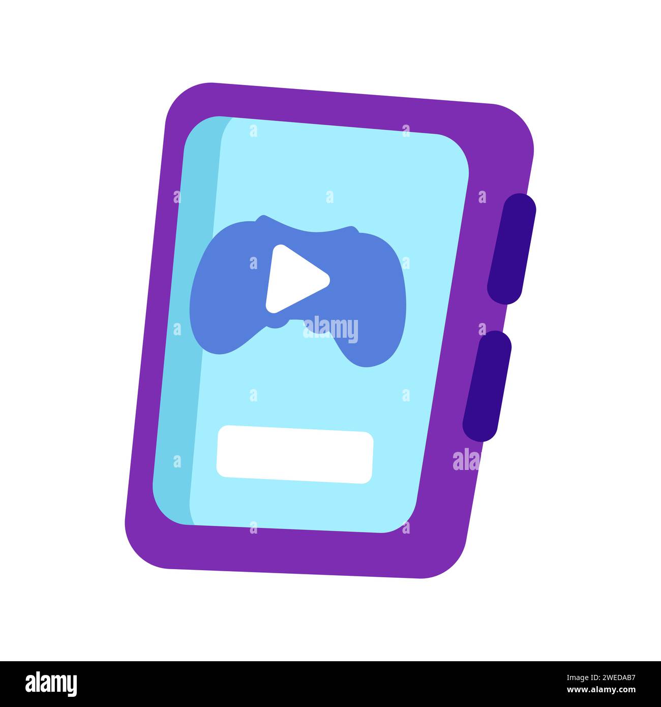 Mobile game icon element vector illustration in flat style. Play game ...