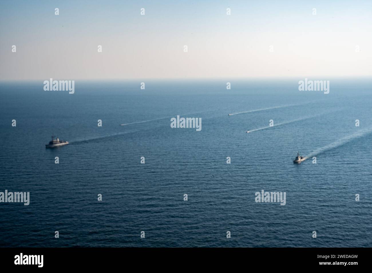 Persian Gulf. 9th Jan, 2024. The USS Dextrous and unmanned surface ...