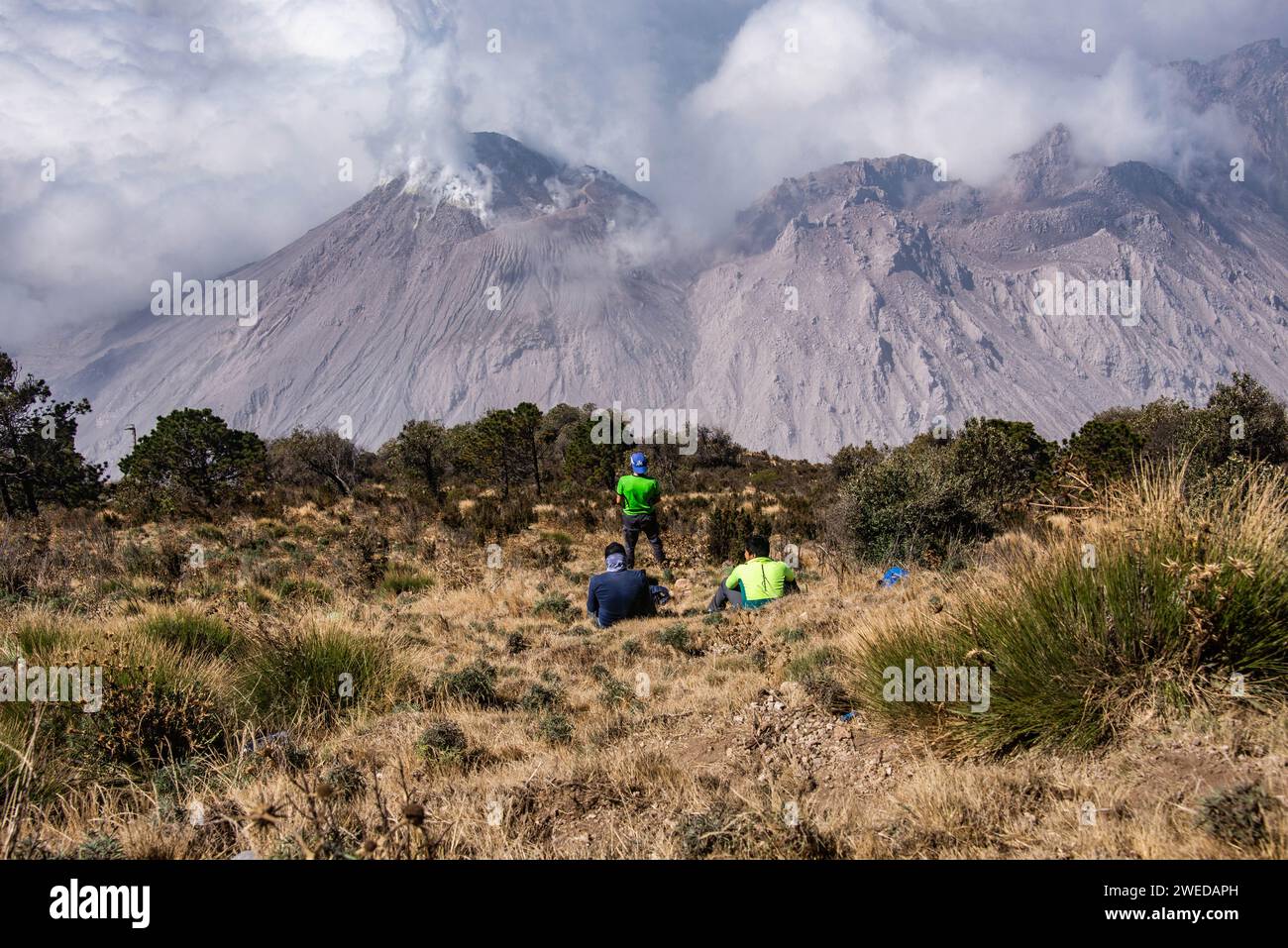 Santiaguito lava dome erupting off Santa Maria volcano, Quetzaltenango ...
