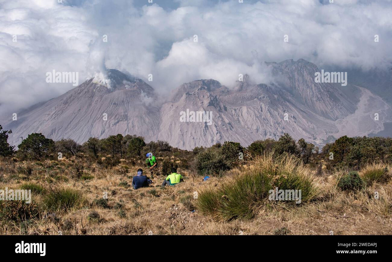 Santiaguito lava dome erupting off Santa Maria volcano, Quetzaltenango ...