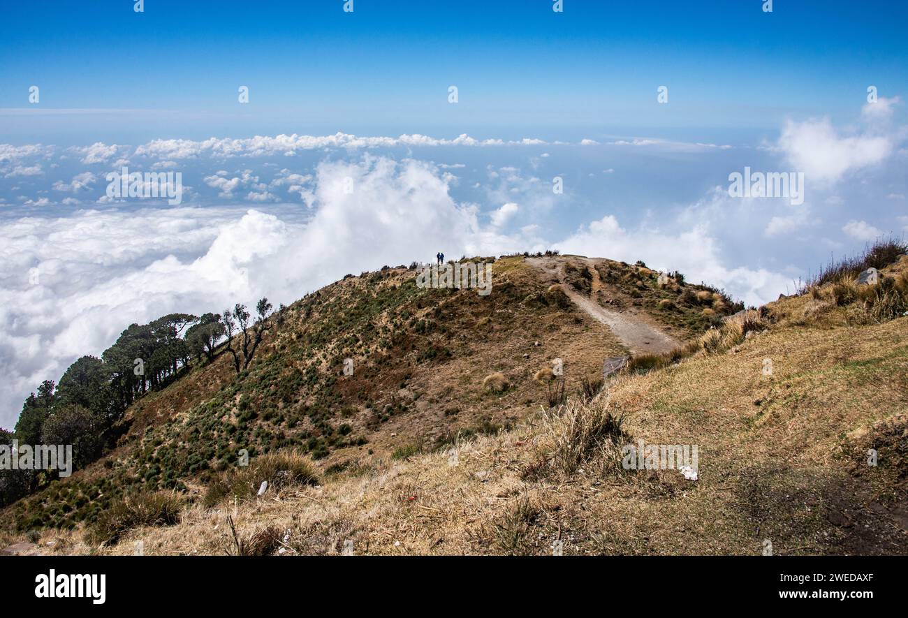Cloudbank on on Santa Maria volcano, Quetzaltenango, Guatemala Stock ...