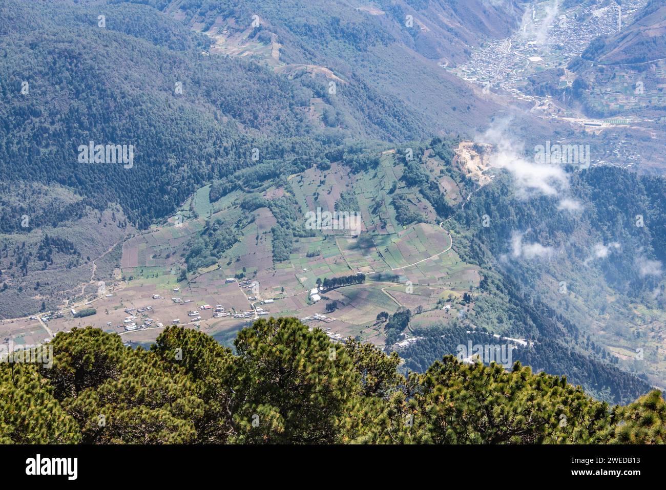 Stunning view on Santa Maria volcano, Quetzaltenango, Guatemala Stock ...