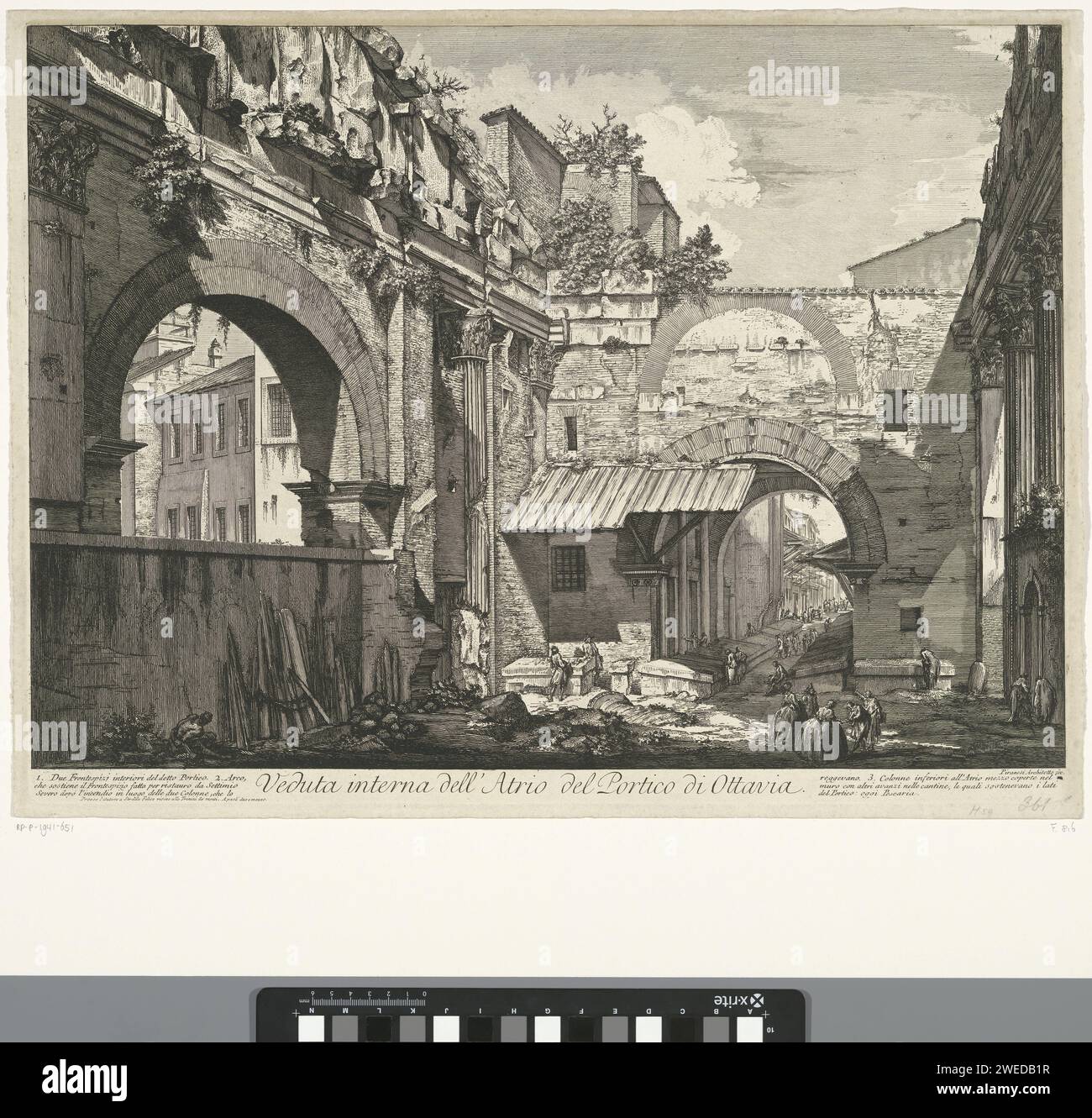 Interieur Van De Porticus Van Octavia Rome, Giovanni Battista Piranesi ...