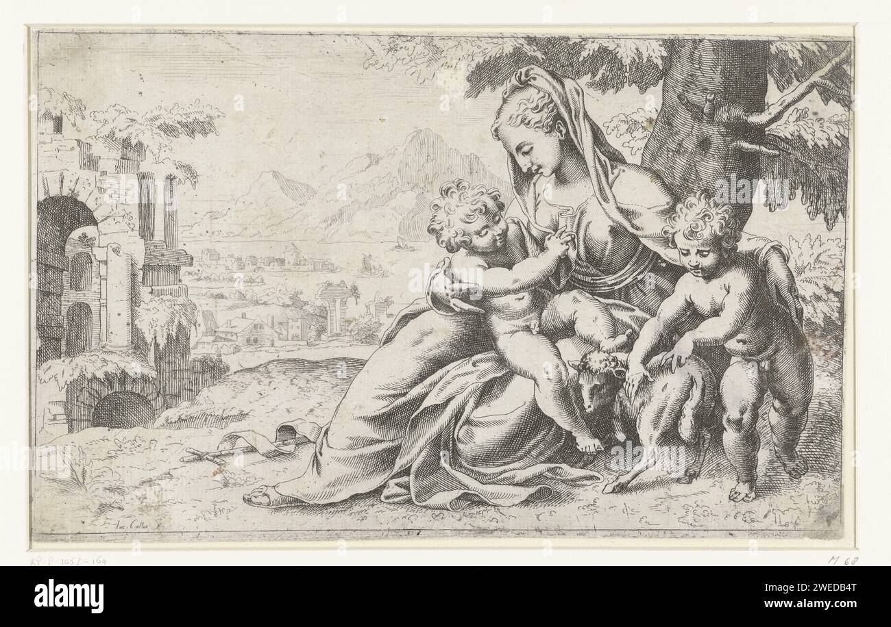 Maria with Christkind and Little Johannes de Boper, Jacques Callot ...