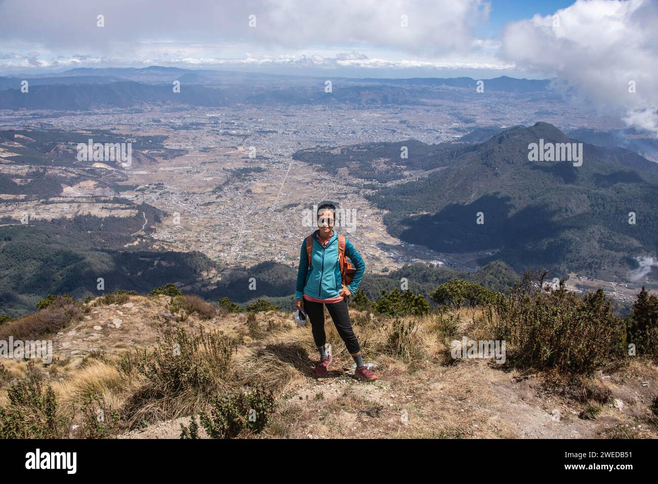 Stunning view on Santa Maria volcano, Quetzaltenango, Guatemala Stock ...