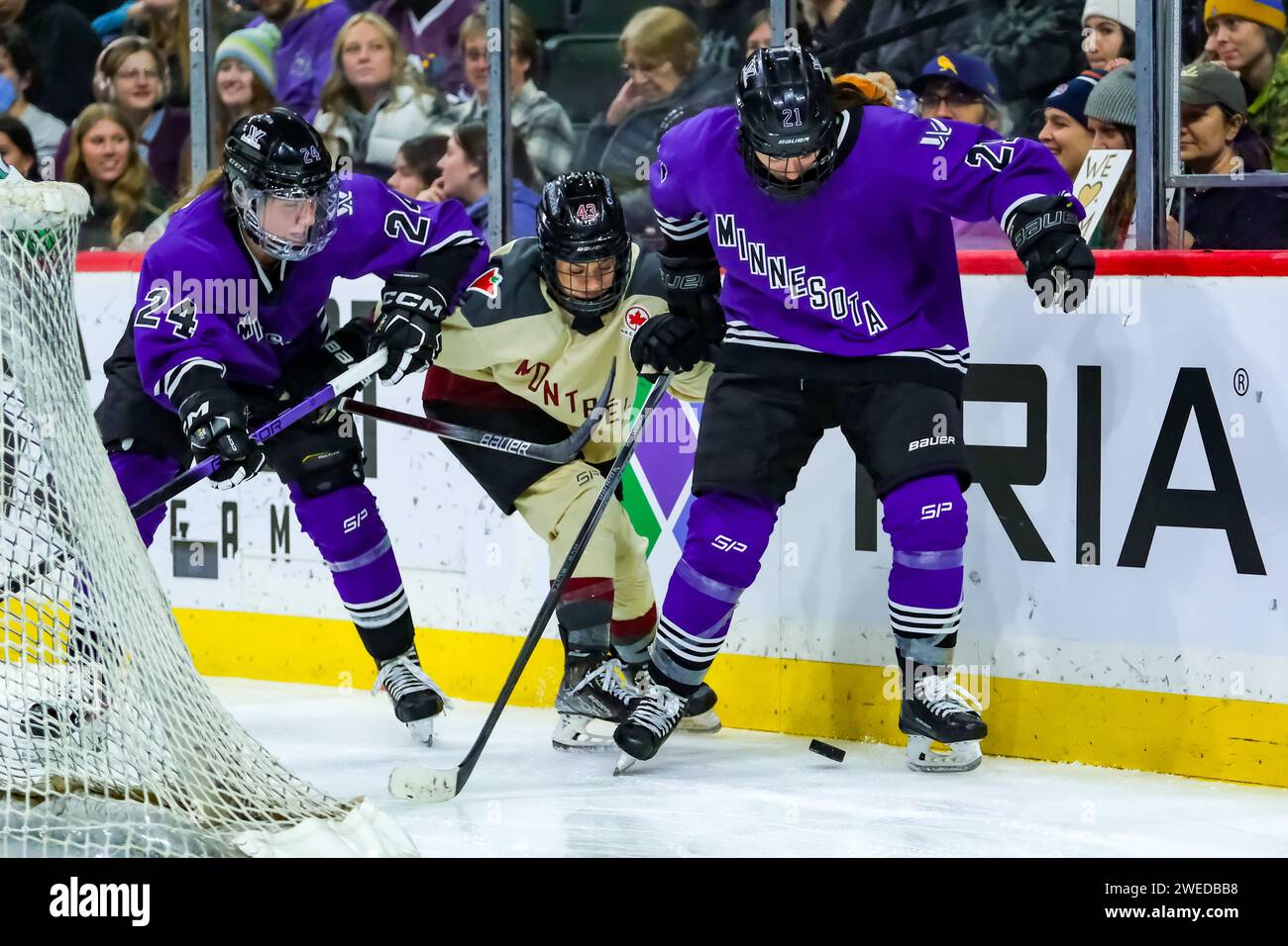 Minneapolis, Minnesota, USA. 24th Jan, 2024. Minnesota Forward LIZ ...