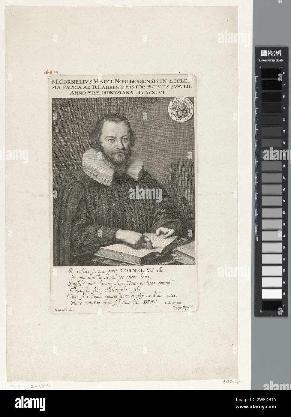Portrait of Cornelius Marci at the age of 52, Philipp Kilian, After ...