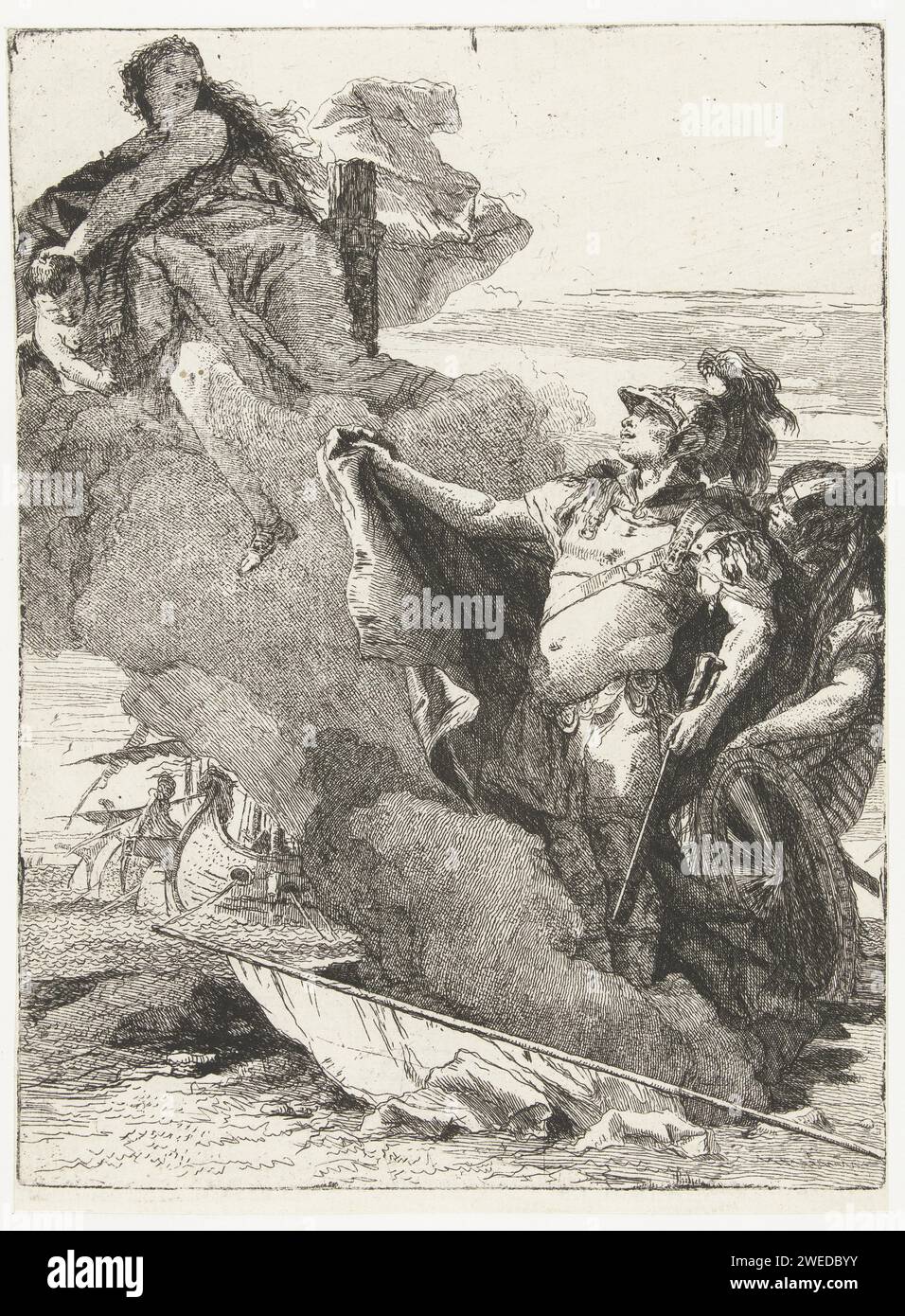 Venus points Aeneas and Achates the road to Dido's Palace, Giovanni ...