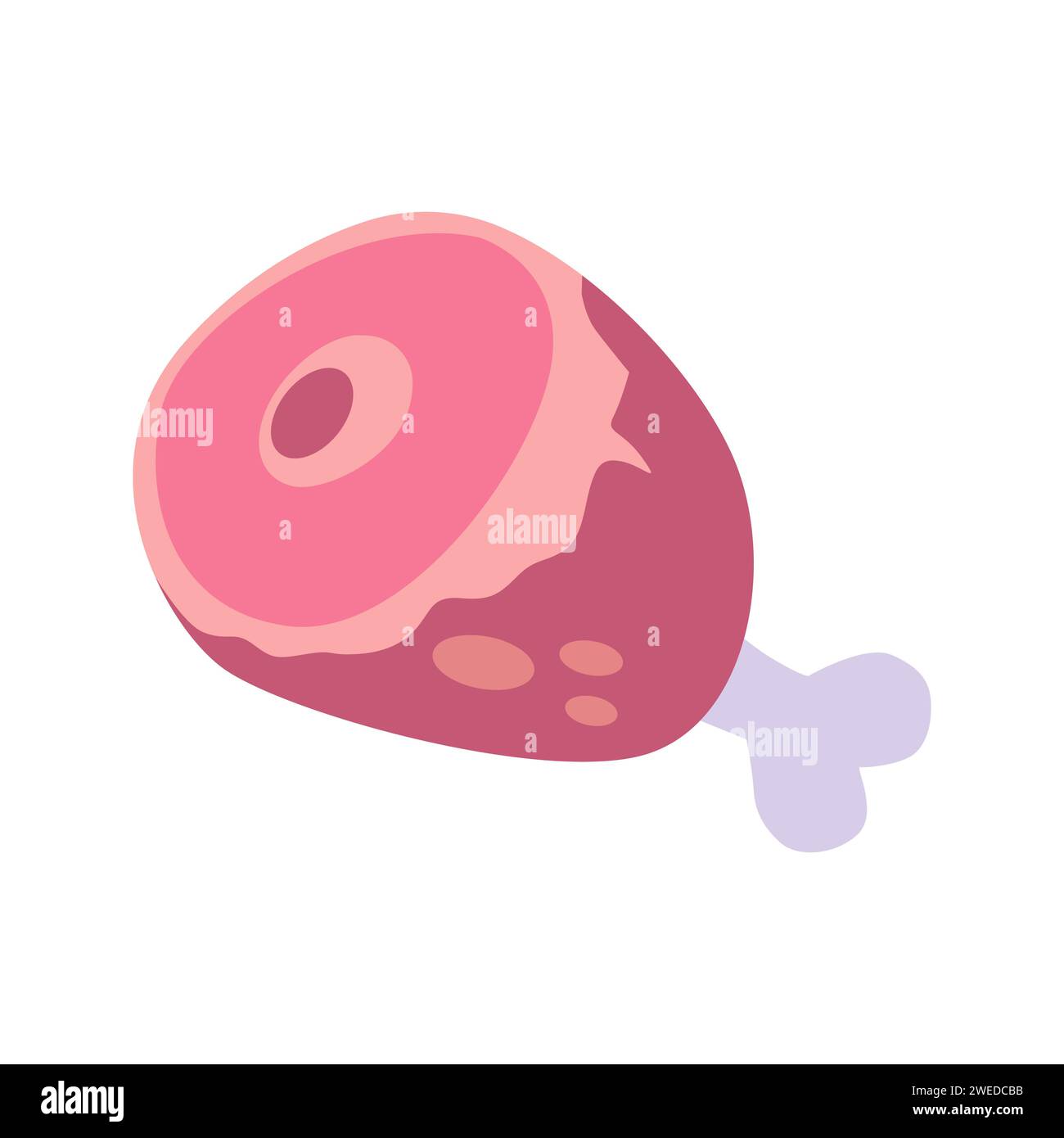 Chicken leg vector icon element illustration in cartoon style Stock ...