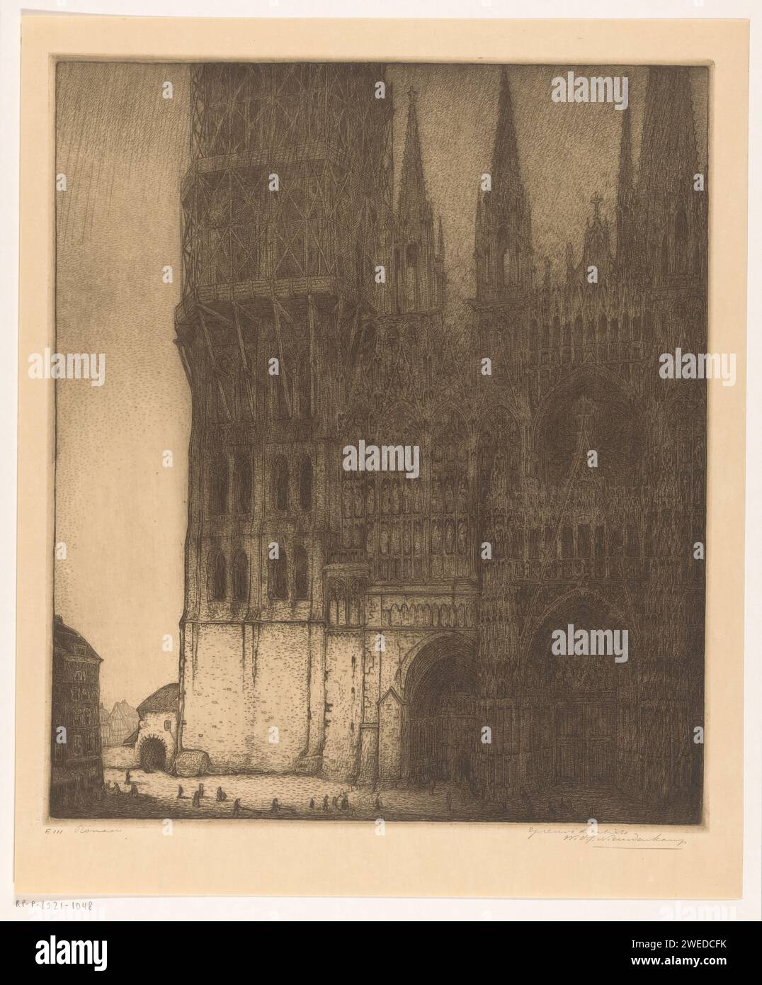 Facade of the Onze-Lieve-Vrouwekathedral in Rouen, Wijnand Otto Jan ...