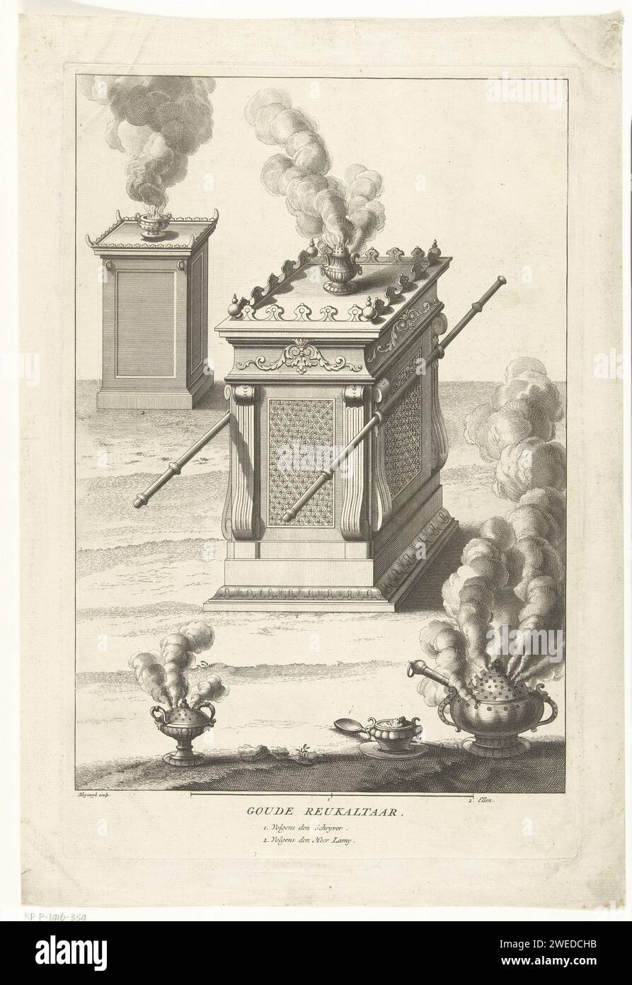 Golden Owltar and incense barrels from Jewish worship, François van ...