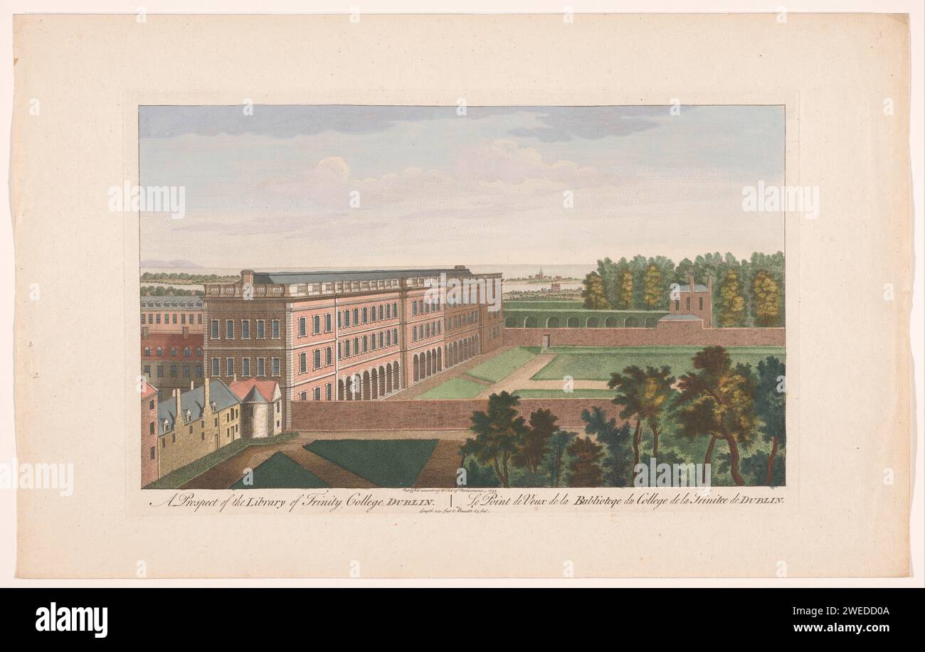 View of the Trinity College Library in Dublin, Robert Sayer (Possible ...