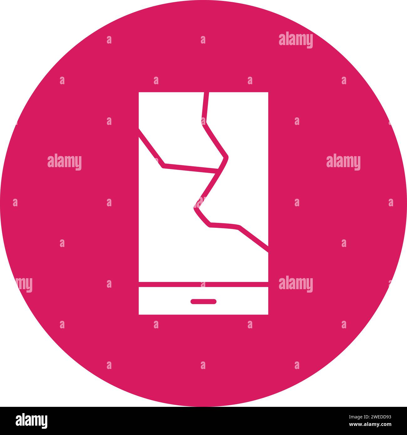 Broken Cell Phone icon vector image Stock Vector Image & Art - Alamy