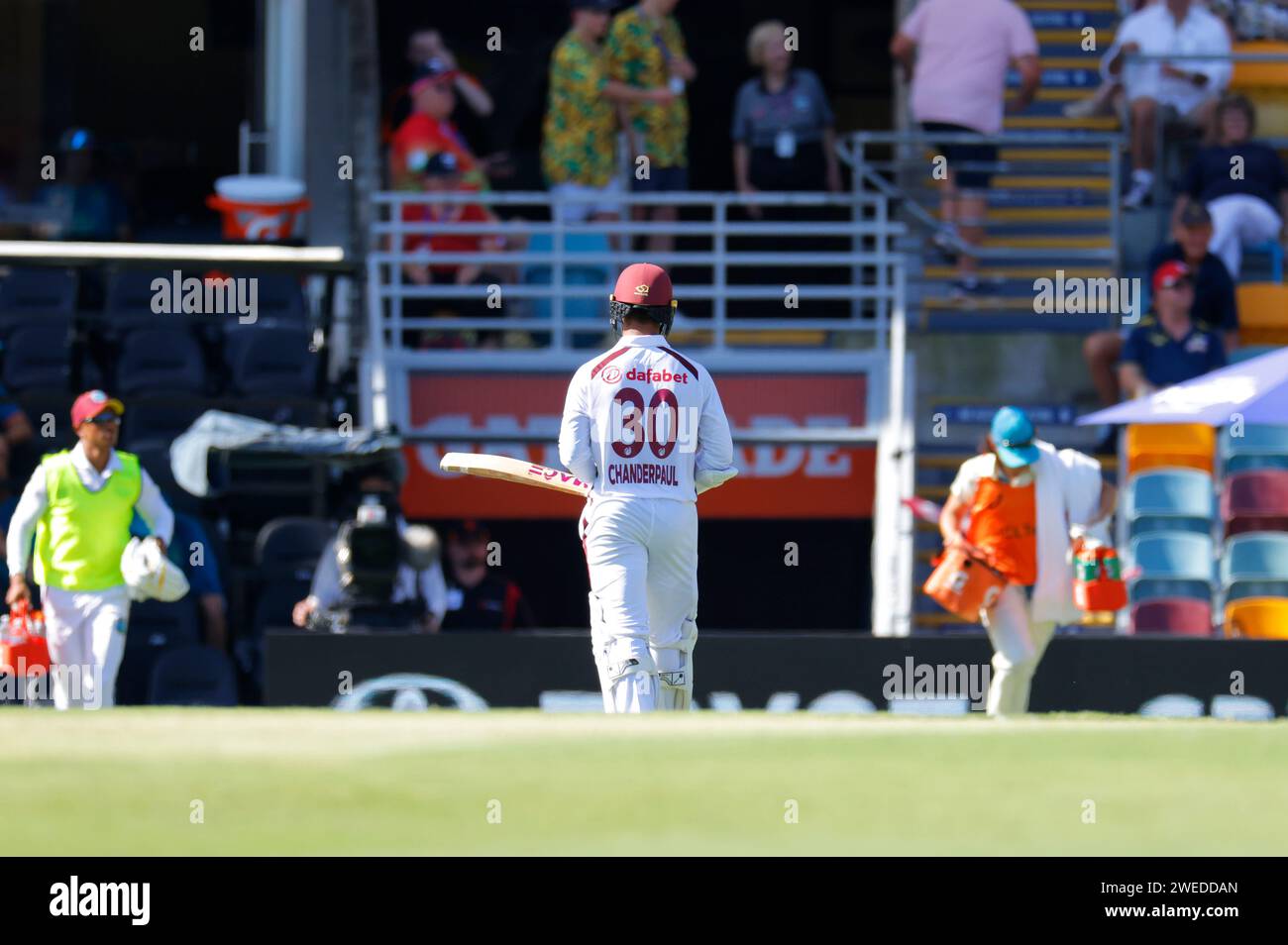Brisbane, Australia. 25th Jan 2024. Tagenarine Chanderpaul (30 West ...