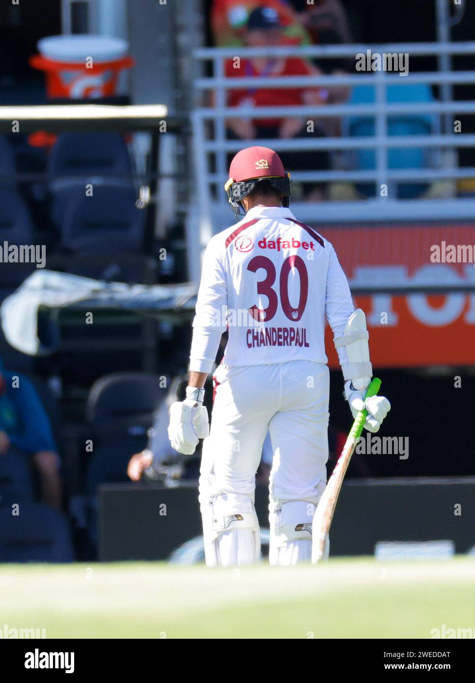 Brisbane, Australia. 25th Jan 2024. Tagenarine Chanderpaul (30 West ...