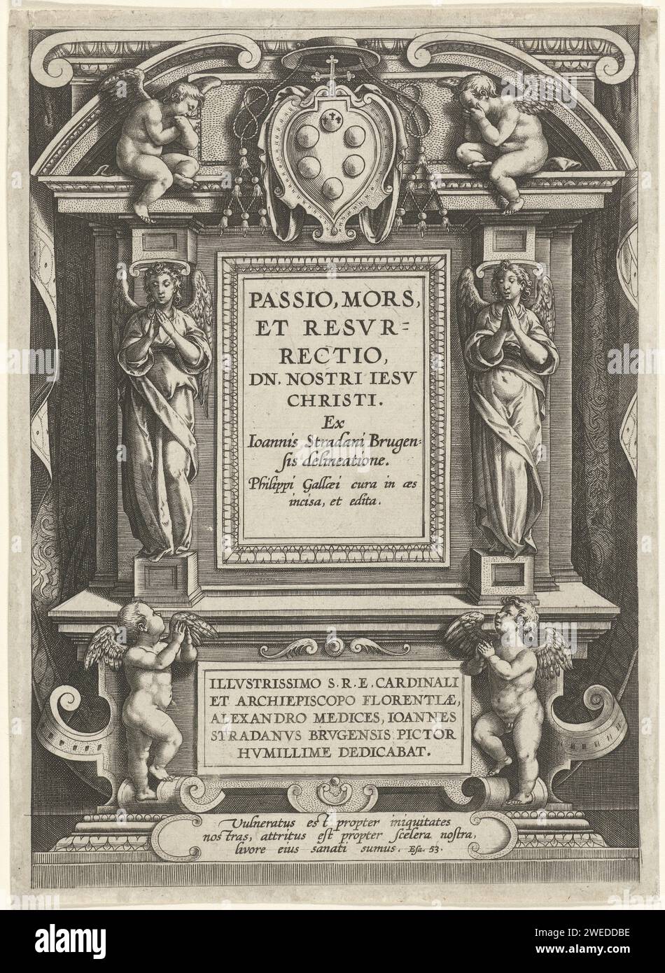 Title page of a series about the passion, death and resurrection of ...
