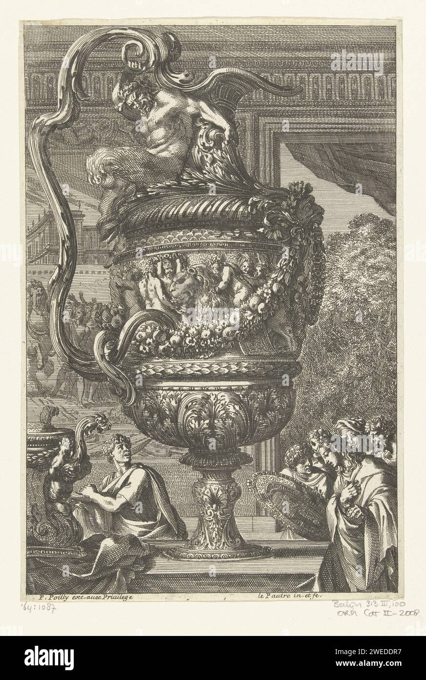 Sheepcan Met Fries, Jean Lepautre, 1669 - 1693 print On the body is a ...