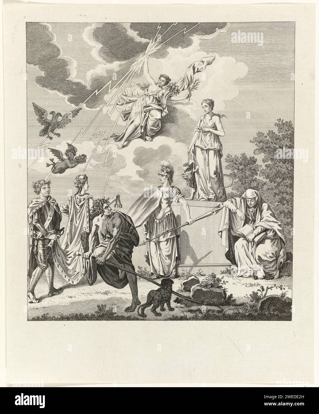 Allegory of Willem V's attempts to bring the country into slavery, 1787 ...