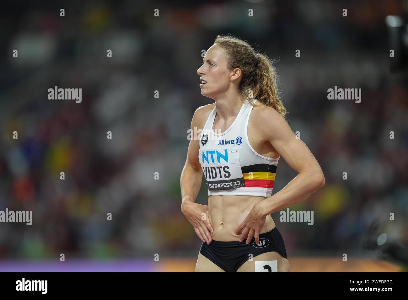 Noor VIDTS participating in the heptathlon at the World Athletics ...
